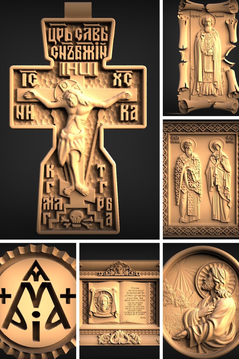 100 Religious Orthodox Icon 3D STL Models | CNC Router Carving Files ...
