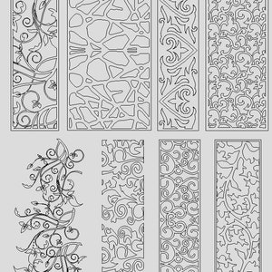 Decorative Panels and Walls DXF / EPS / SVG / Clipart/ Cut Files ...
