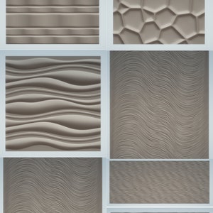 3D STL Models Pattern Wall Panel STL File CNC Router, 12 Pcs Cnc Wood ...