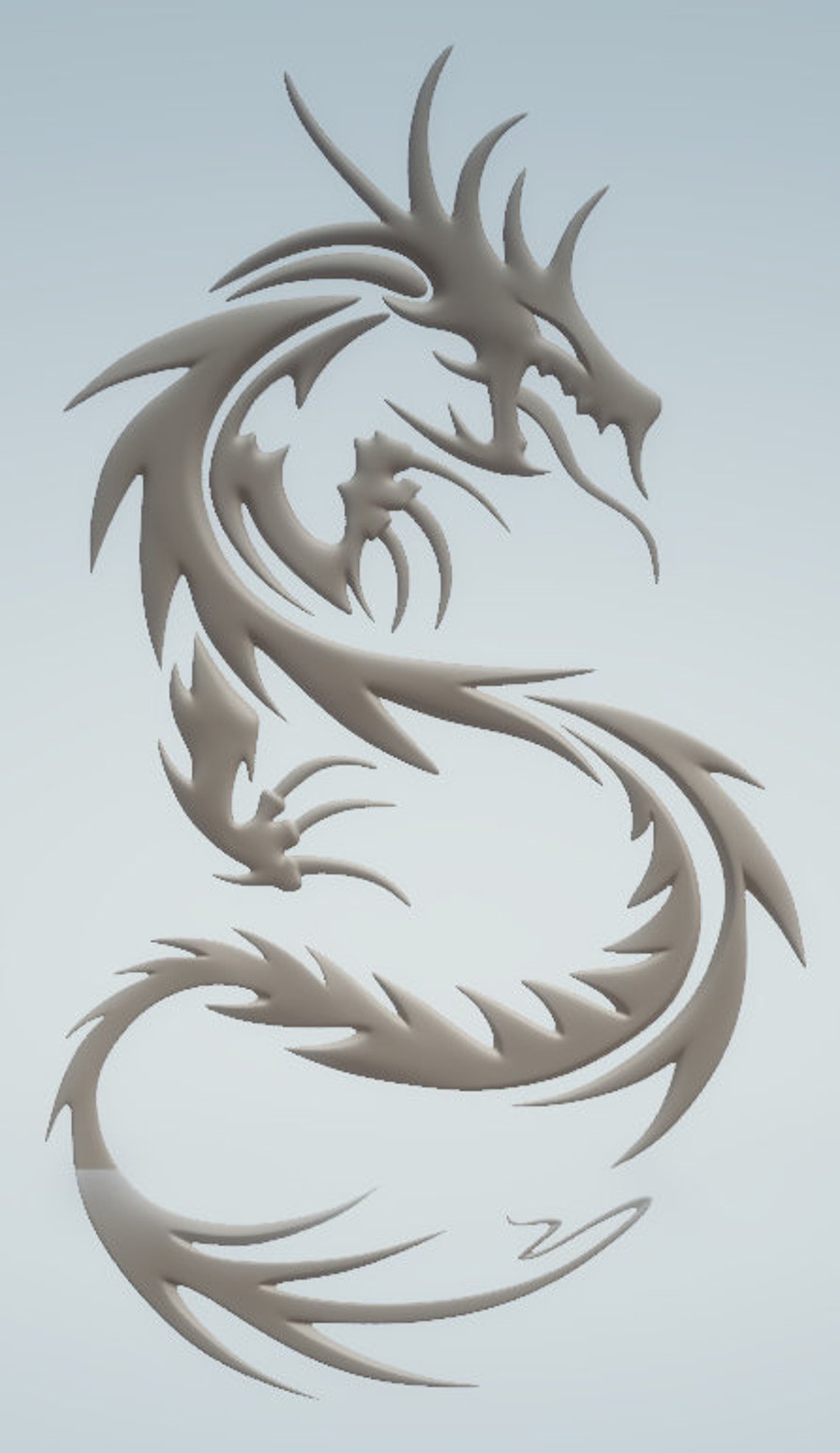 3D STL Models Dragons Deco for CNC Router Aspire Artcam Engraver ...