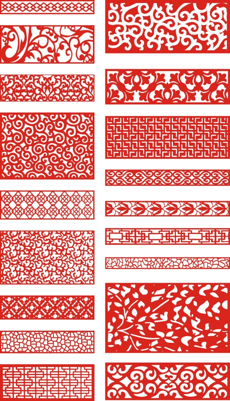 Decorative Panels and Walls DXF / EPS / SVG / Clipart/ Cut Files ...