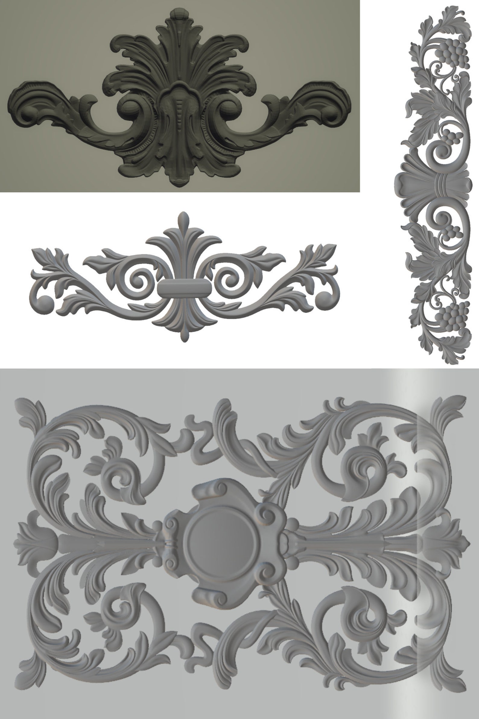 3D STL Models Moldings for Decoration 50 Pcs Router Engraver Carving ...