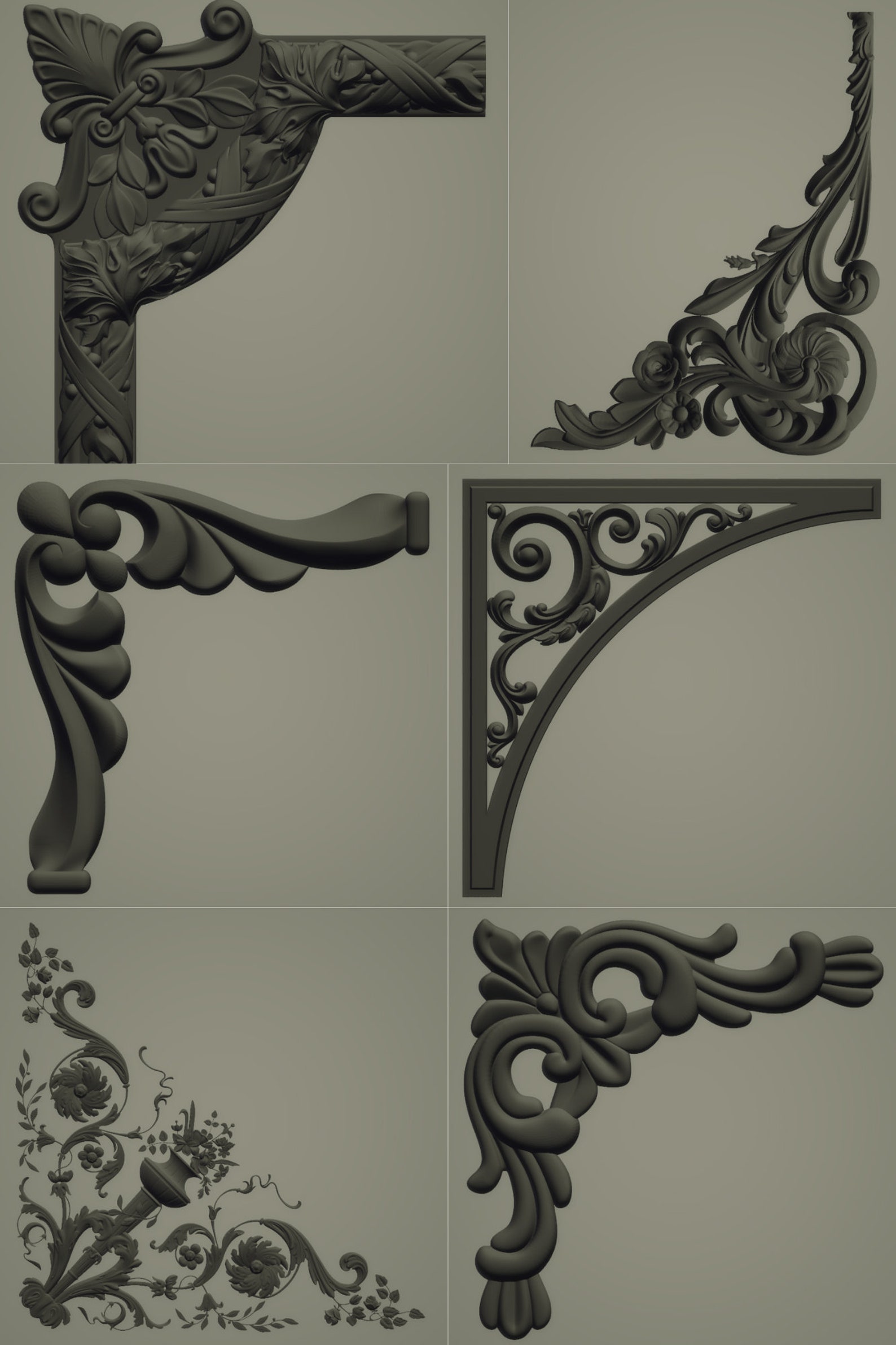 3D STL Models Corner 74 Pcs Models Set for CNC Router Engraver, Carving ...