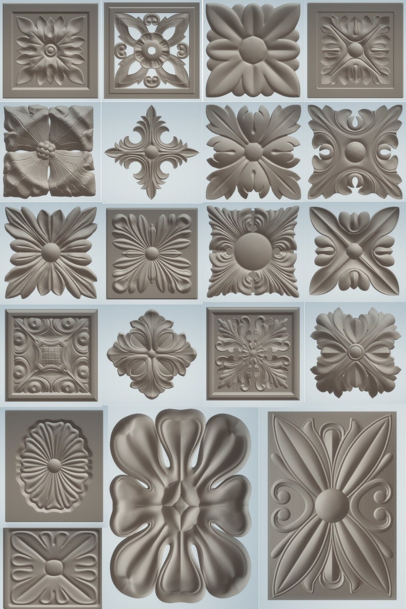 3D STL Model Beautiful Flowers Collection 91 Pcs for CNC Router ...