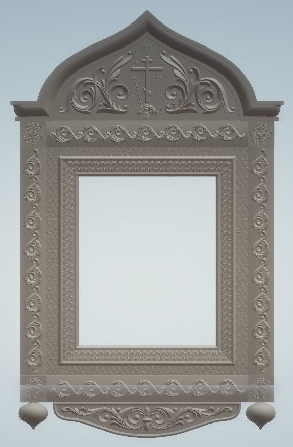 3D STL Models Religious Icons and Frames 21 Pcs Deco for CNC Router ...