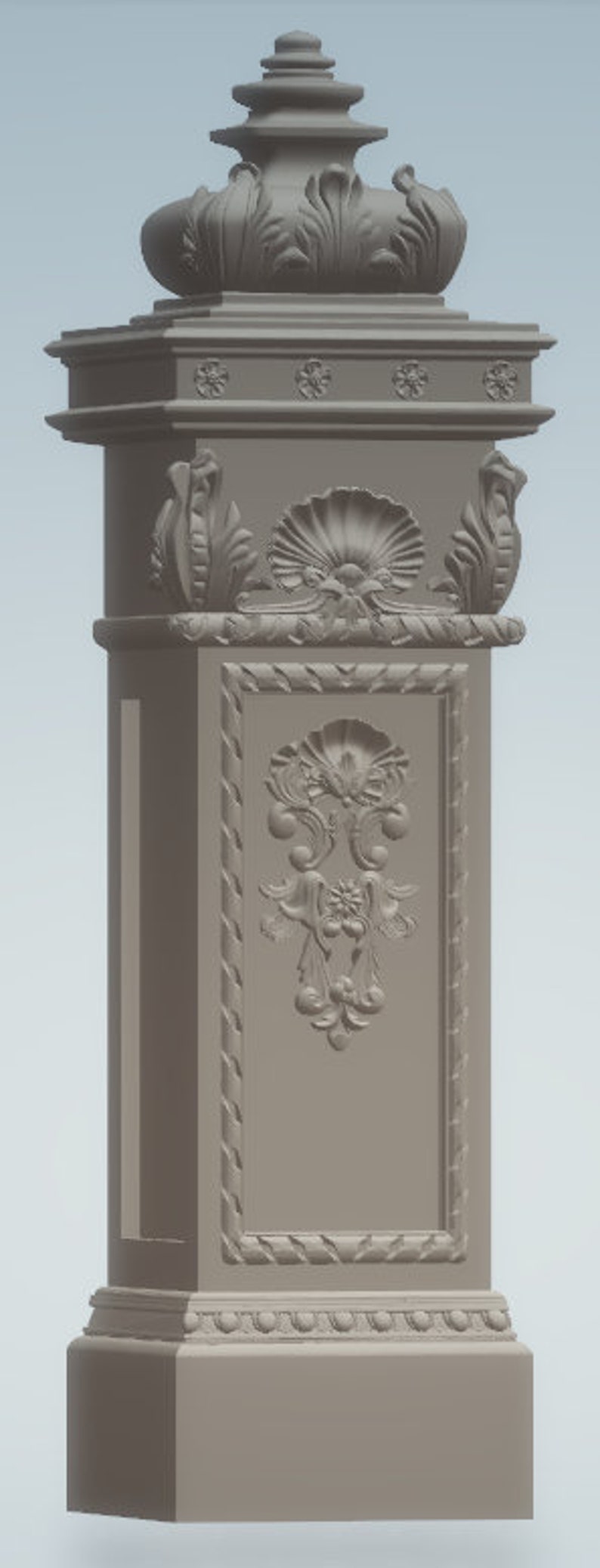 3D STL Models Pillars Balusters Fences 67 Pcs Deco for CNC Router ...