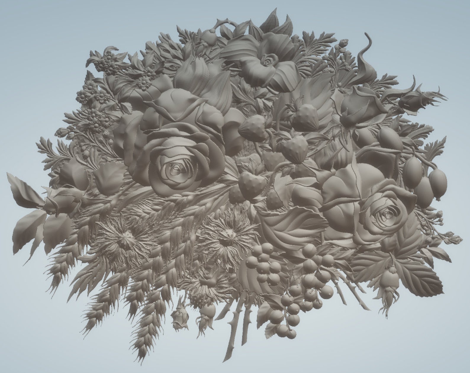 3D STL Models Flowers Wall Display 33 Pcs Deco for CNC Router Aspire ...