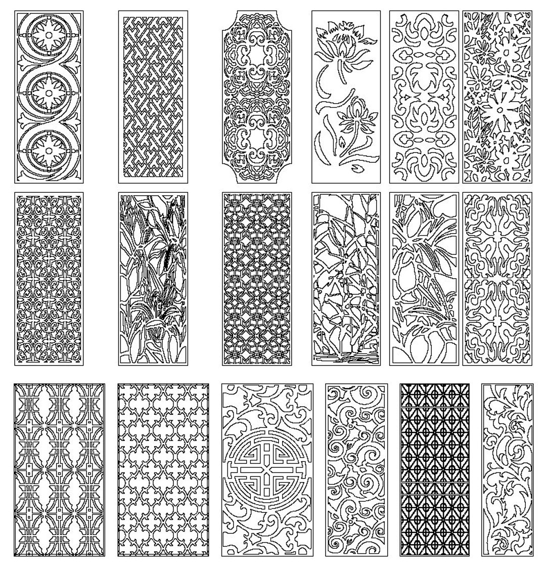 Decorative Panels and Walls DXF / EPS / SVG / Clipart/ Cut Files ...