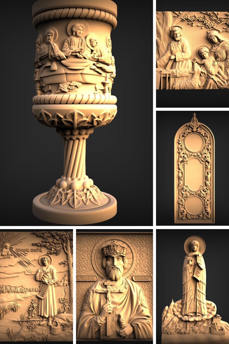 100 Religious Orthodox Icon 3D STL Models | CNC Router Carving Files ...