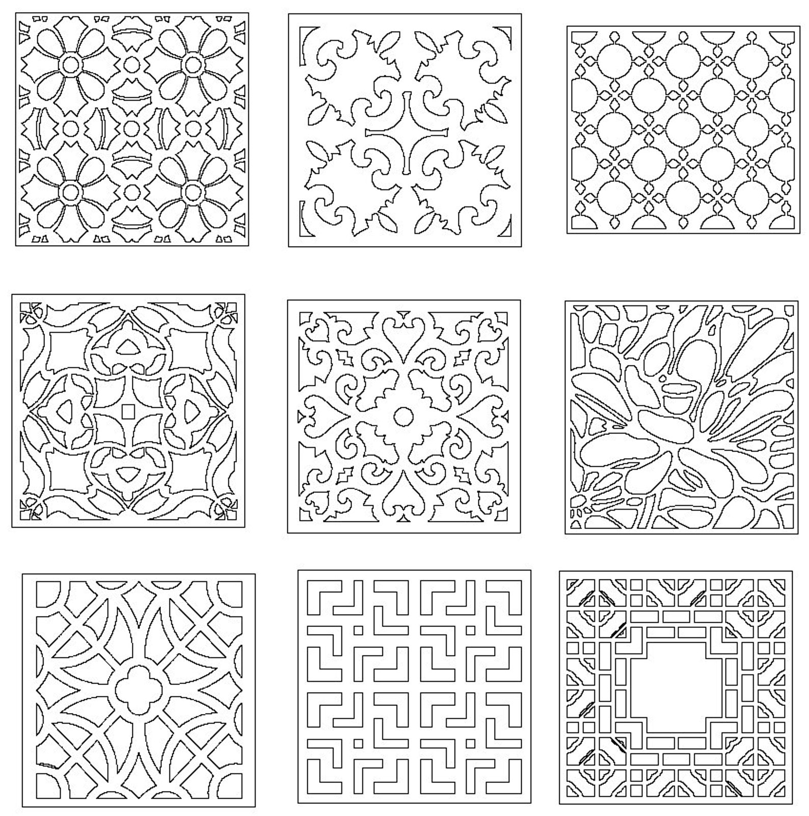 Decorative Panels DXF / EPS / SVG / Clipart/ Cut Files/ Cricut ...