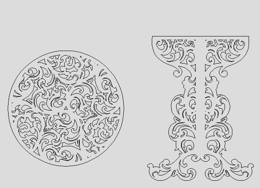 Decorative Tables DXF / EPS / SVG / Clipart/ Cut Files/ Cricut ...