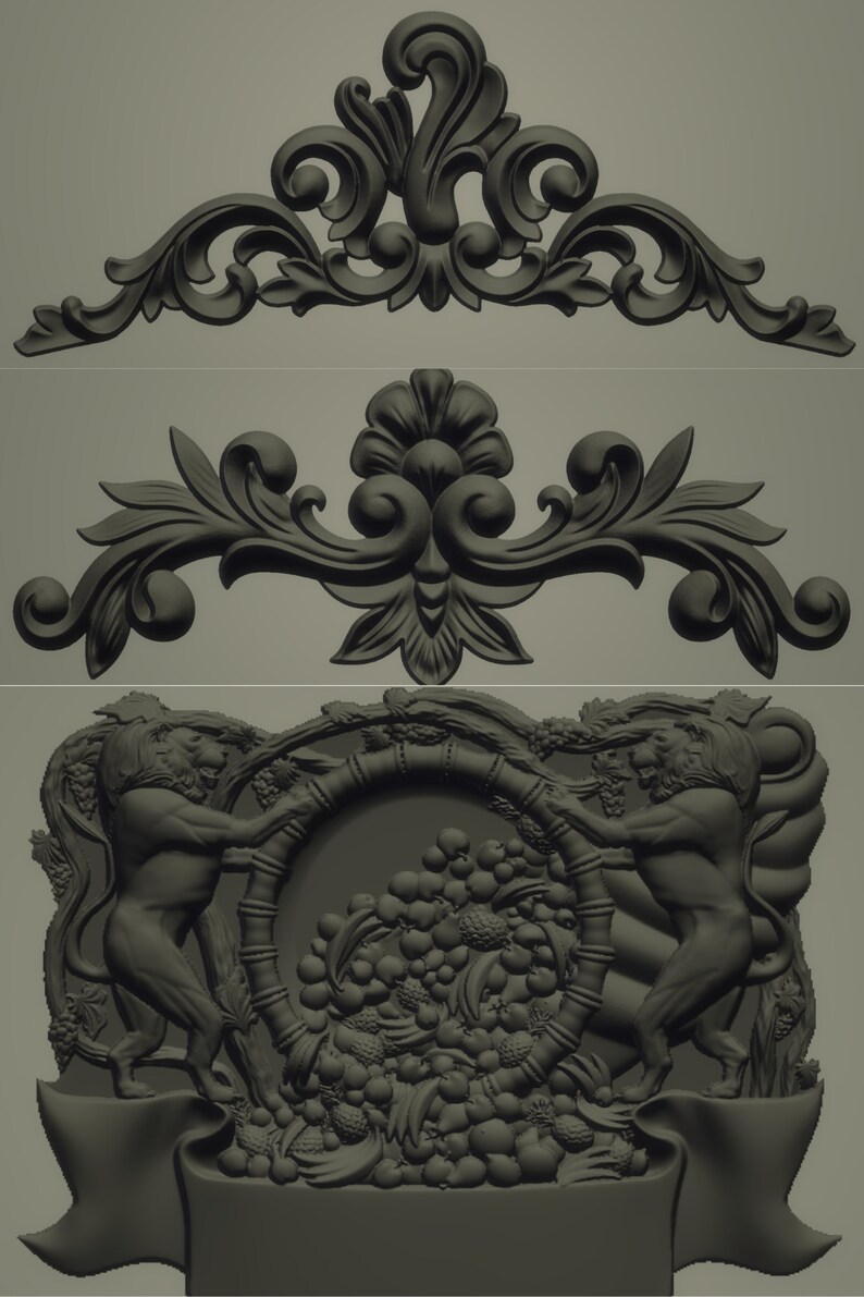 3D STL Models Moldings for Decoration 50 Pcs Router Engraver Carving ...