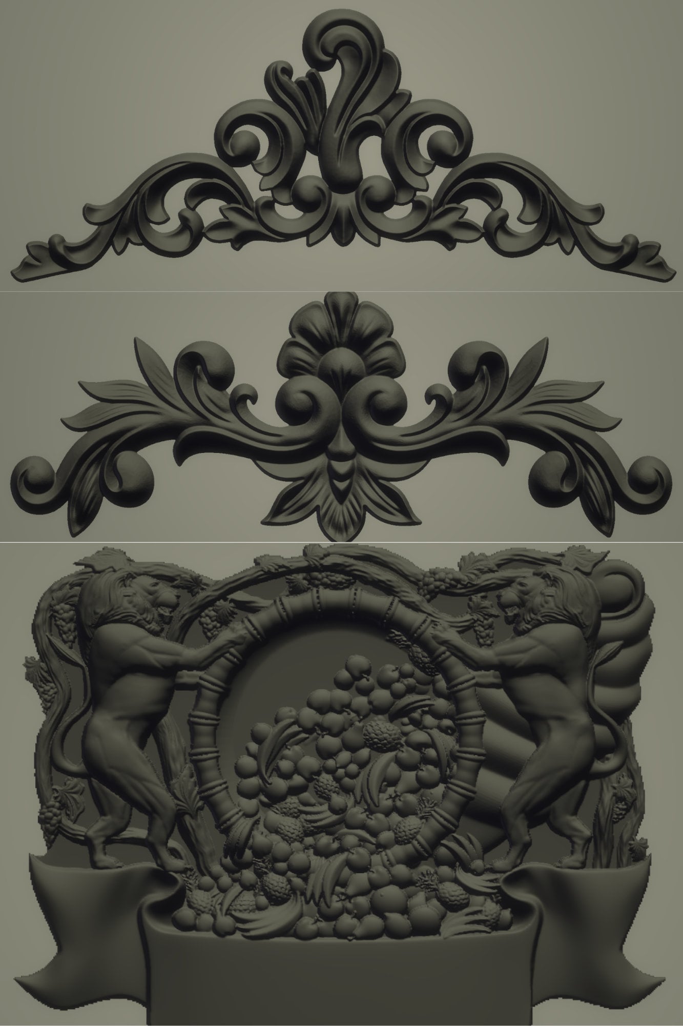 3D STL Models Moldings for Decoration 50 Pcs Router Engraver Carving ...