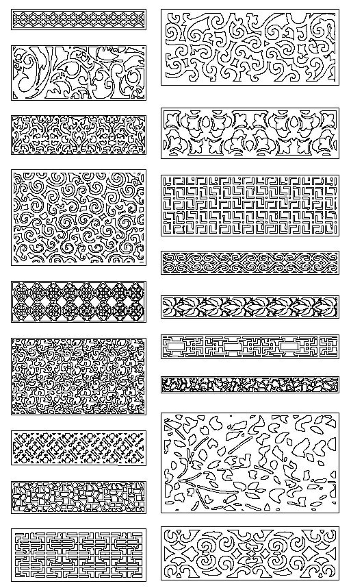 Decorative Panels and Walls DXF / EPS / SVG / Clipart/ Cut Files ...