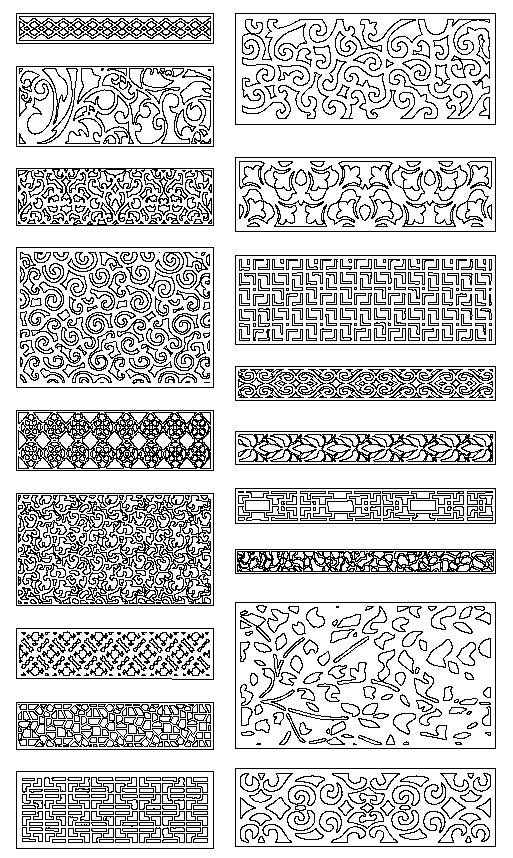 Decorative Panels and Walls DXF / EPS / SVG / Clipart/ Cut Files ...