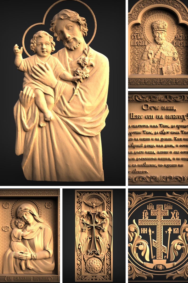 100 Religious Orthodox Icon 3D STL Models | CNC Router Carving Files ...