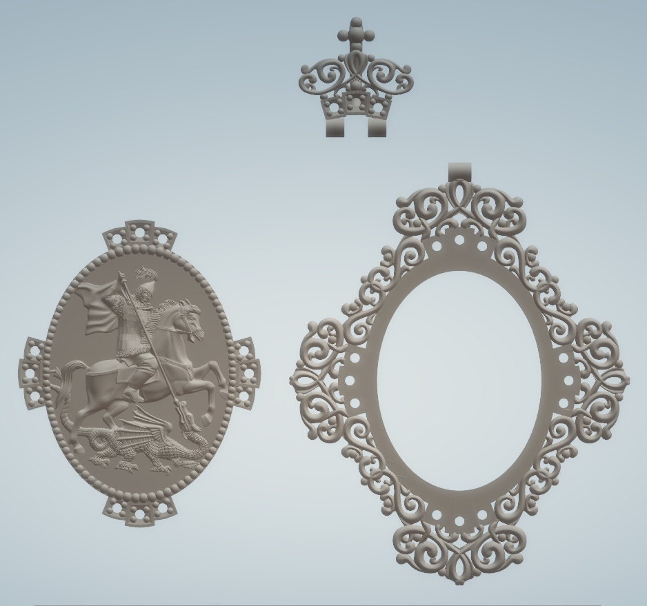 3D STL Models Medallions 10 Pcs Router Engraver Carving STL Designs for ...