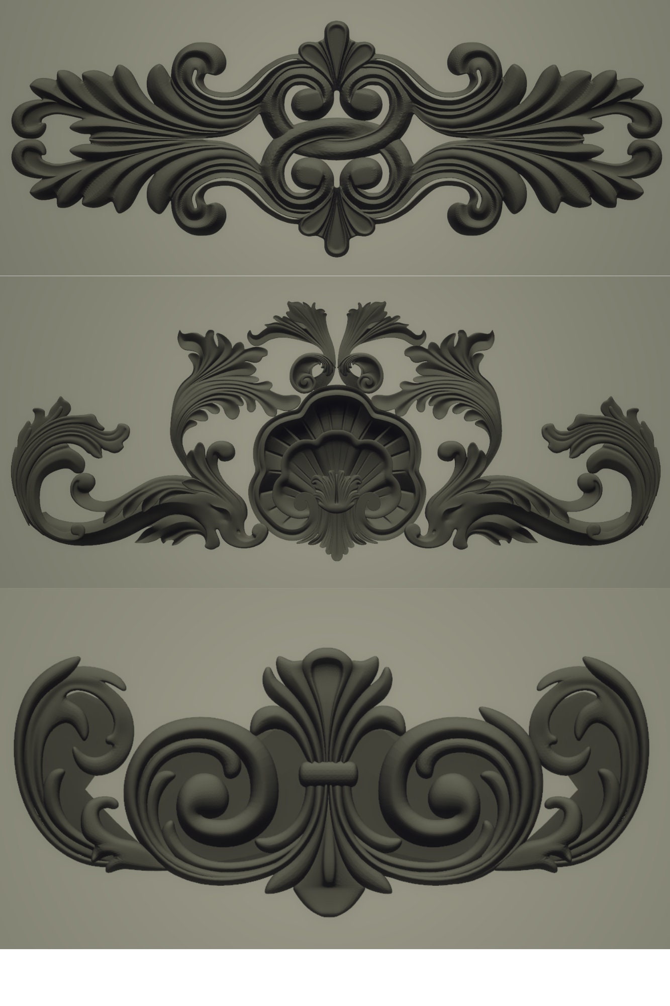 3D STL Models Moldings for Decoration 50 Pcs Router Engraver Carving ...