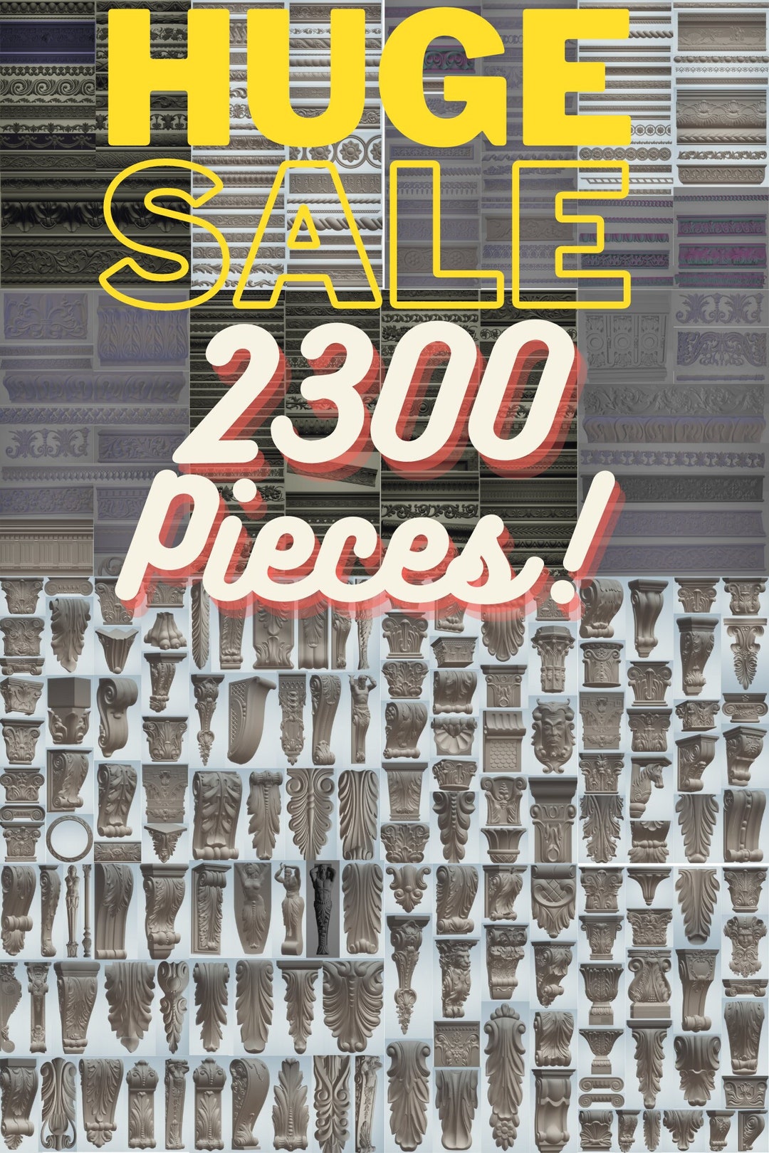 3D STL Model Mega Pack: 2305 Files, Aspire Digital Bundle, CNC Router ...