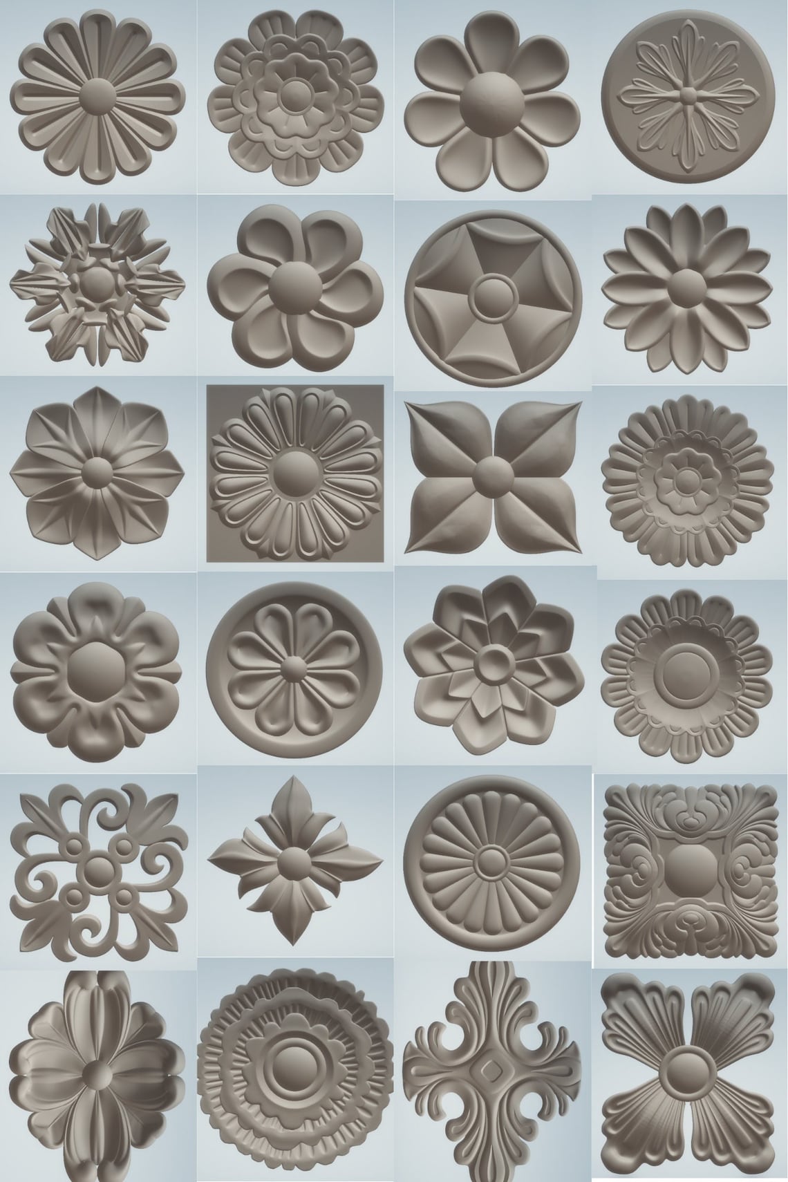3D STL Model Beautiful Flowers Collection 91 Pcs for CNC Router ...