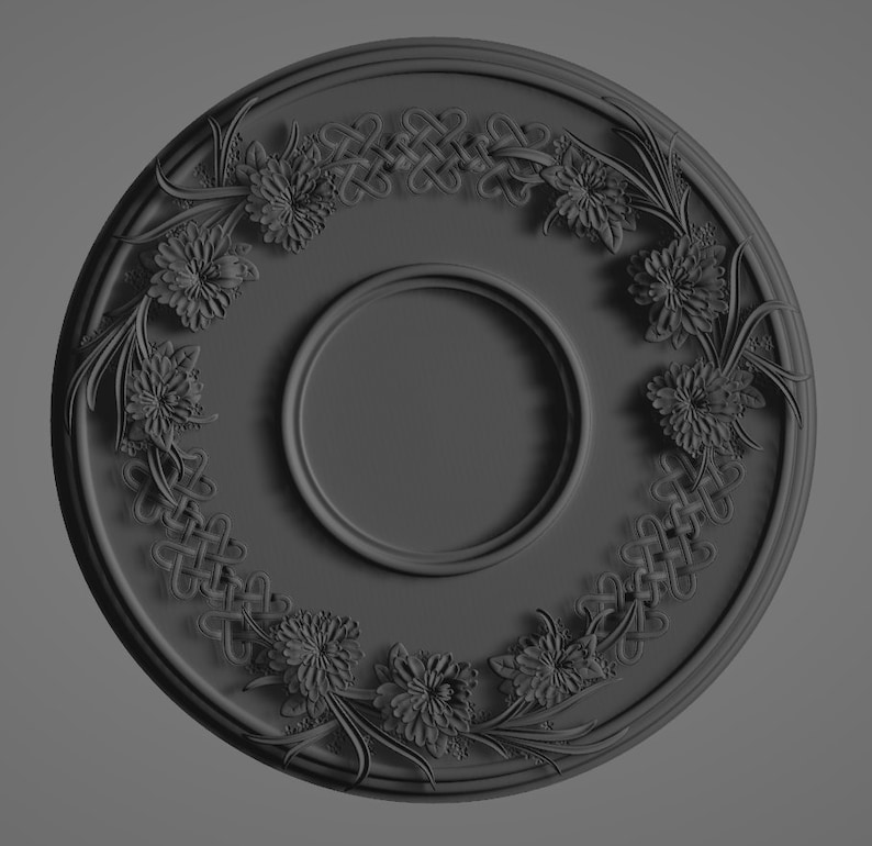 3D STL Models Decorative Sockets STL File Exquisite Gypsum Stucco ...