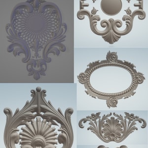 3D STL Models Moldings for Decoration 100 Pcs Router Engraver Carving ...