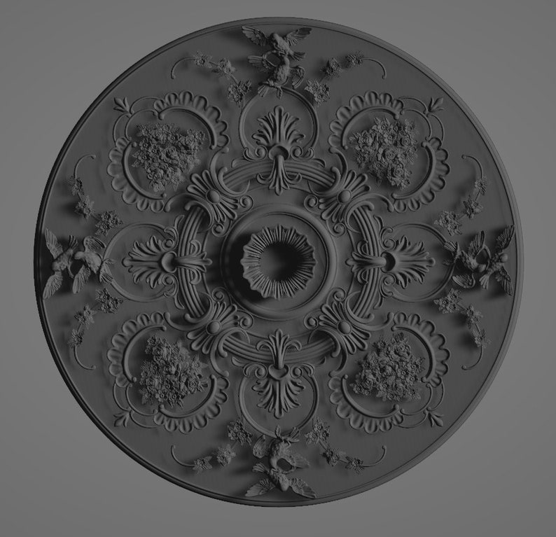 3D STL Models Decorative Sockets STL File Exquisite Gypsum Stucco ...
