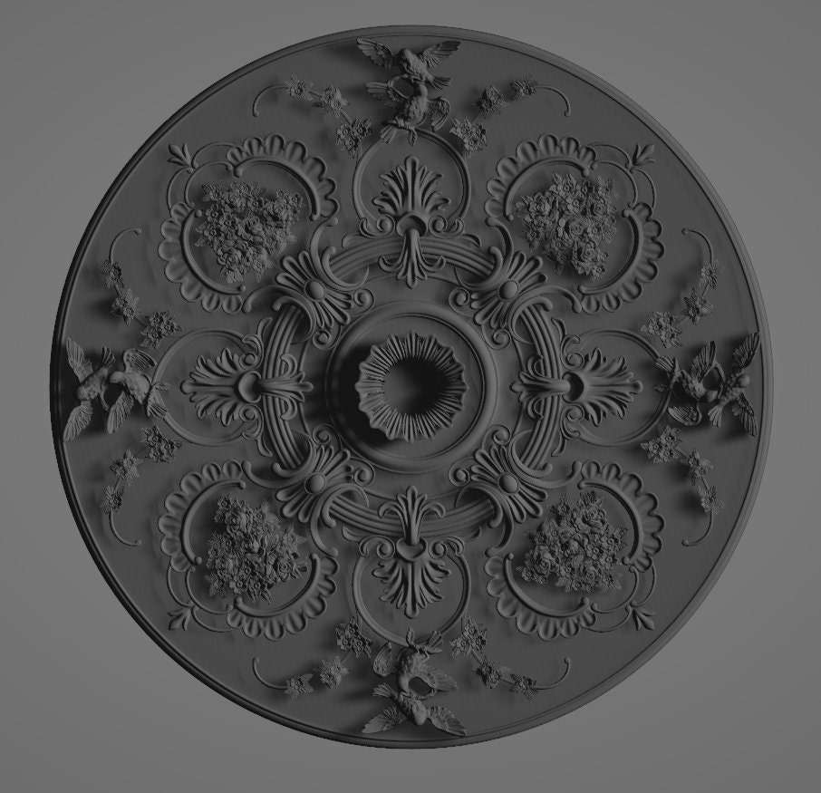 3D STL Models Decorative Sockets STL File Exquisite Gypsum Stucco ...