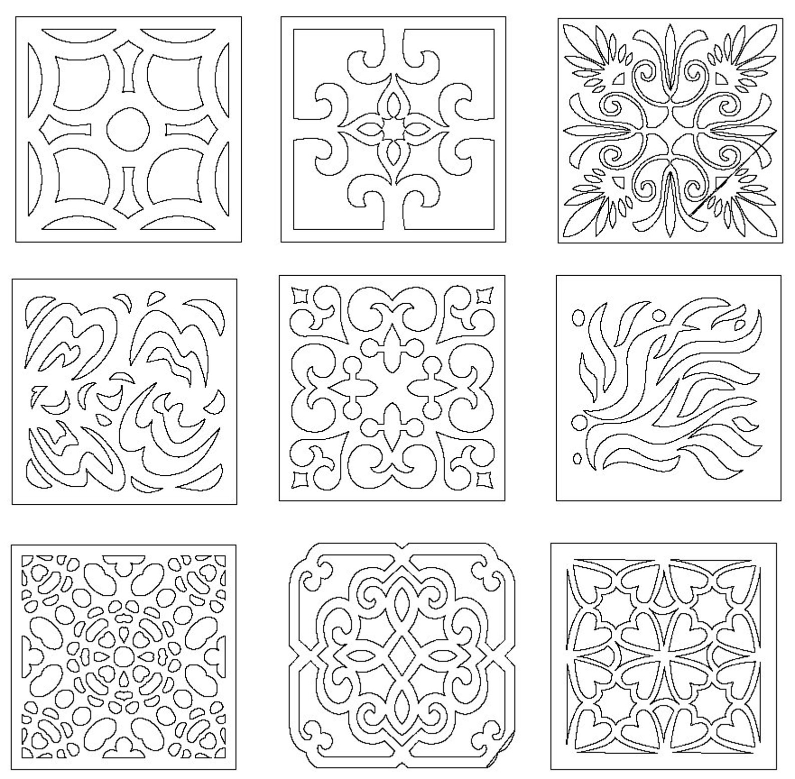 Decorative Panels DXF / EPS / SVG / Clipart/ Cut Files/ Cricut ...