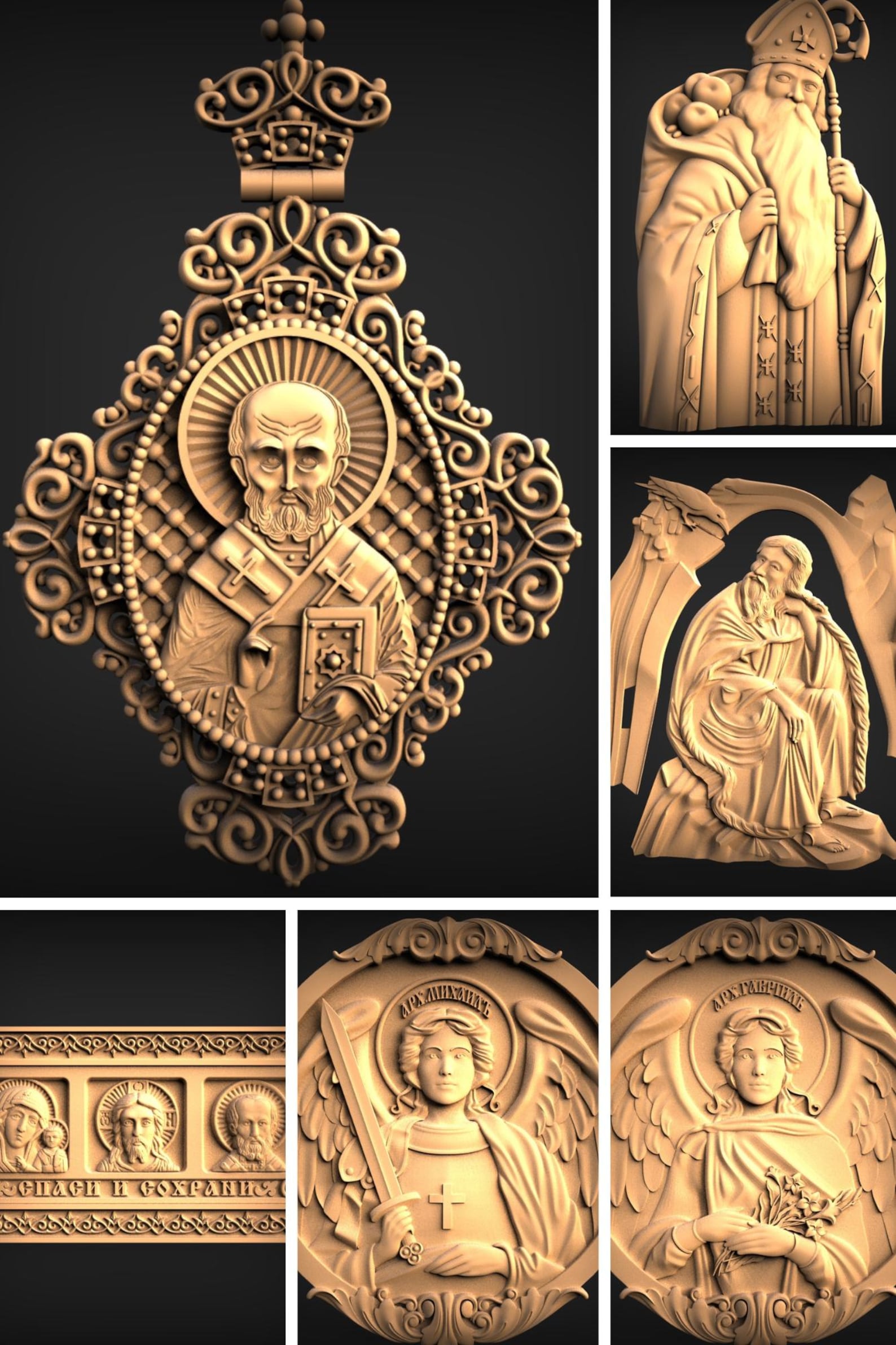 100 Religious Orthodox Icon 3D STL Models | CNC Router Carving Files ...
