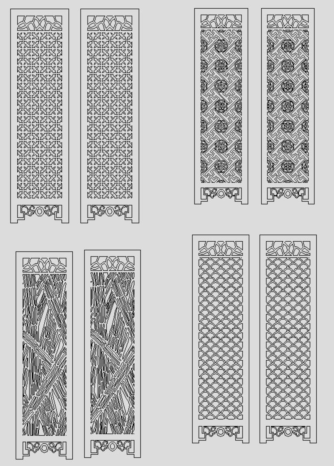 Shoji Screen Panel SVG Bundle | Japanese Room Divider Designs (digital ...