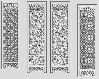Decorative Panels and Walls DXF / EPS / SVG / Clipart/ Cut Files ...