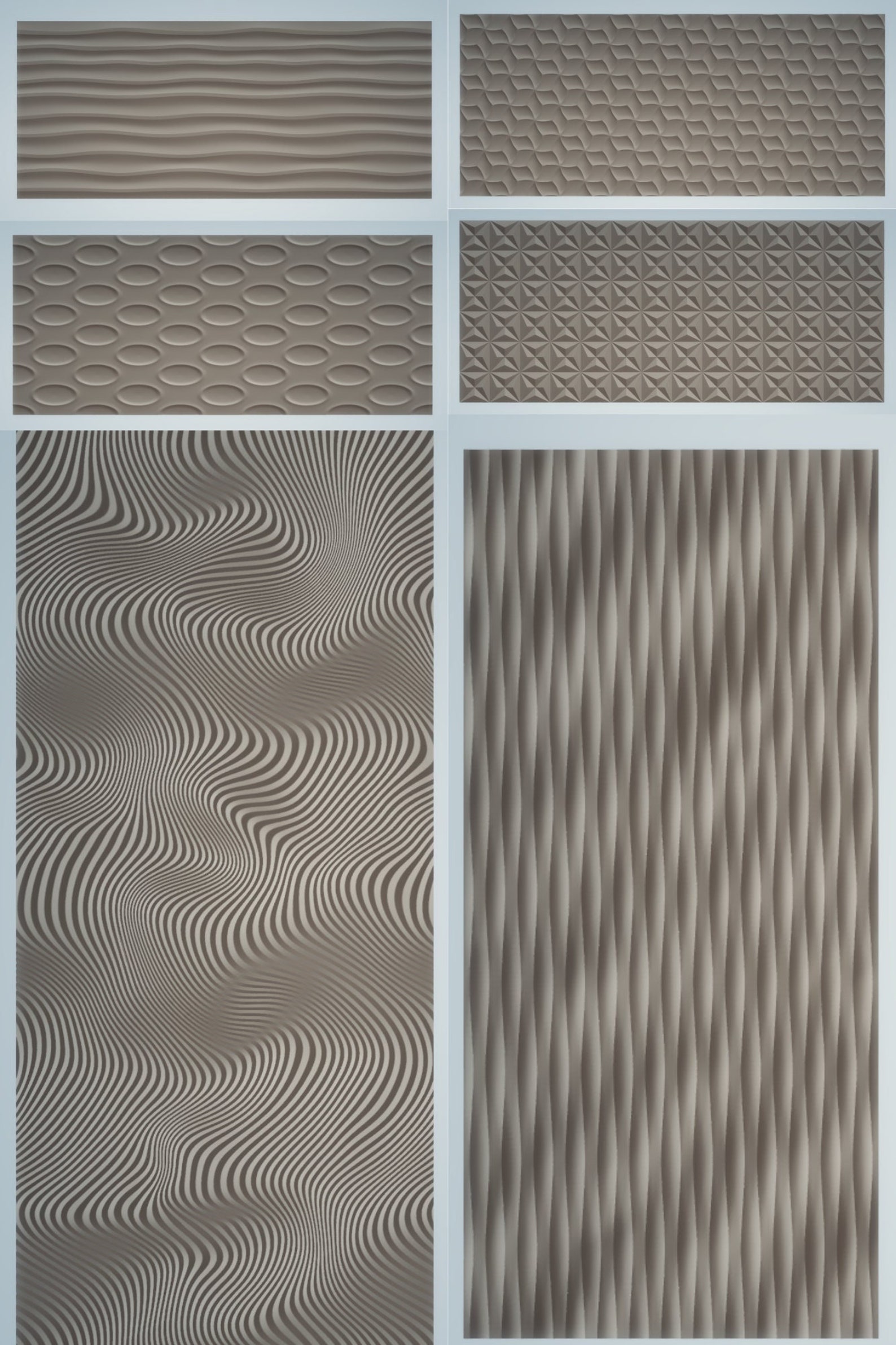 3D STL Models Pattern Wall Panel STL File CNC Router, 12 Pcs Cnc Wood ...