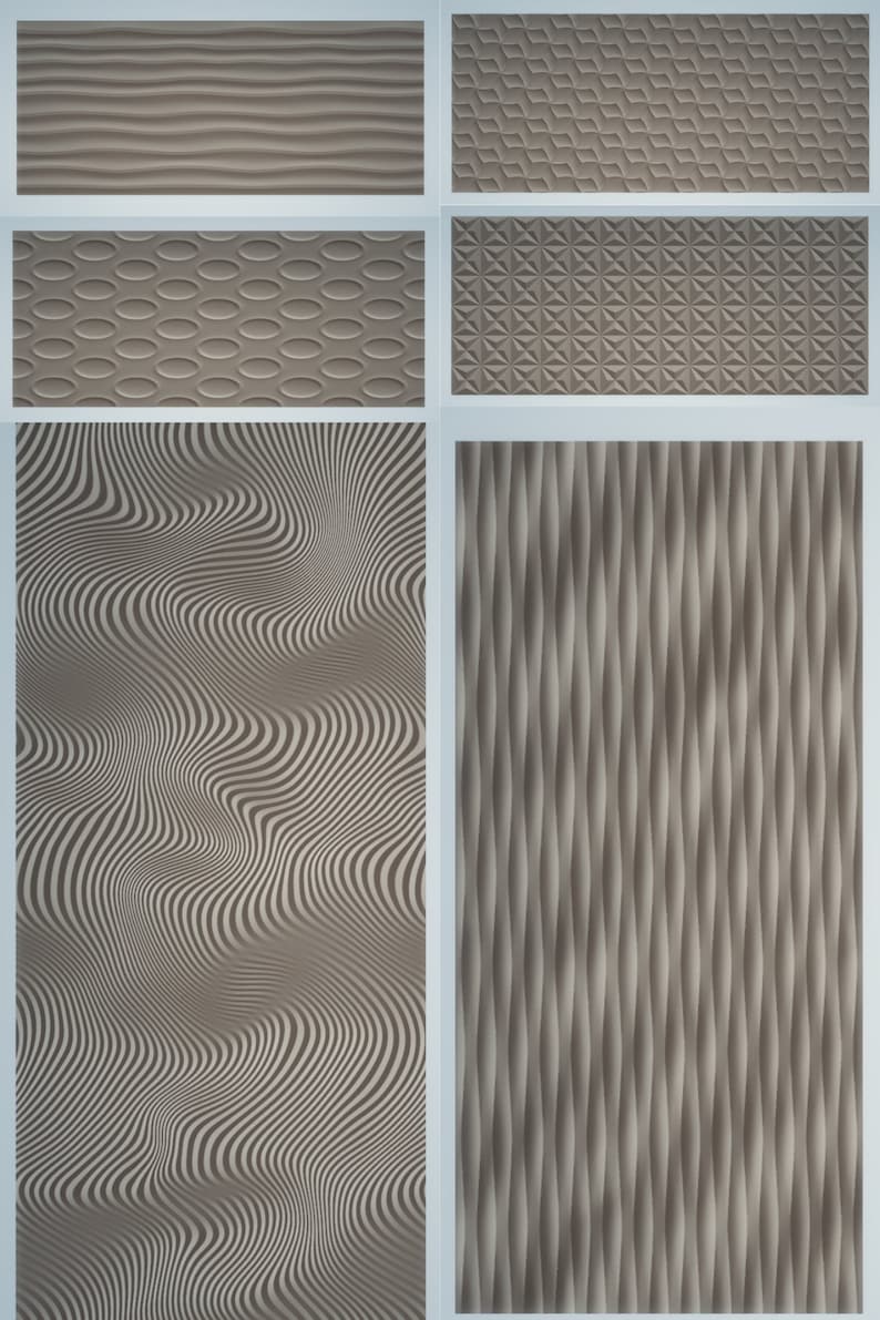 3D STL Models Pattern Wall Panel STL File CNC Router, 12 Pcs Cnc Wood Carving Models, Carving ...