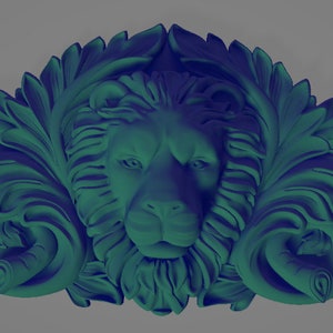 3D STL Models Lions Deco for CNC Router Aspire Artcam Engraver Carving ...