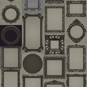 100 Unique Mirrors and Frames 3D STL Models for CNC Aspire - Etsy
