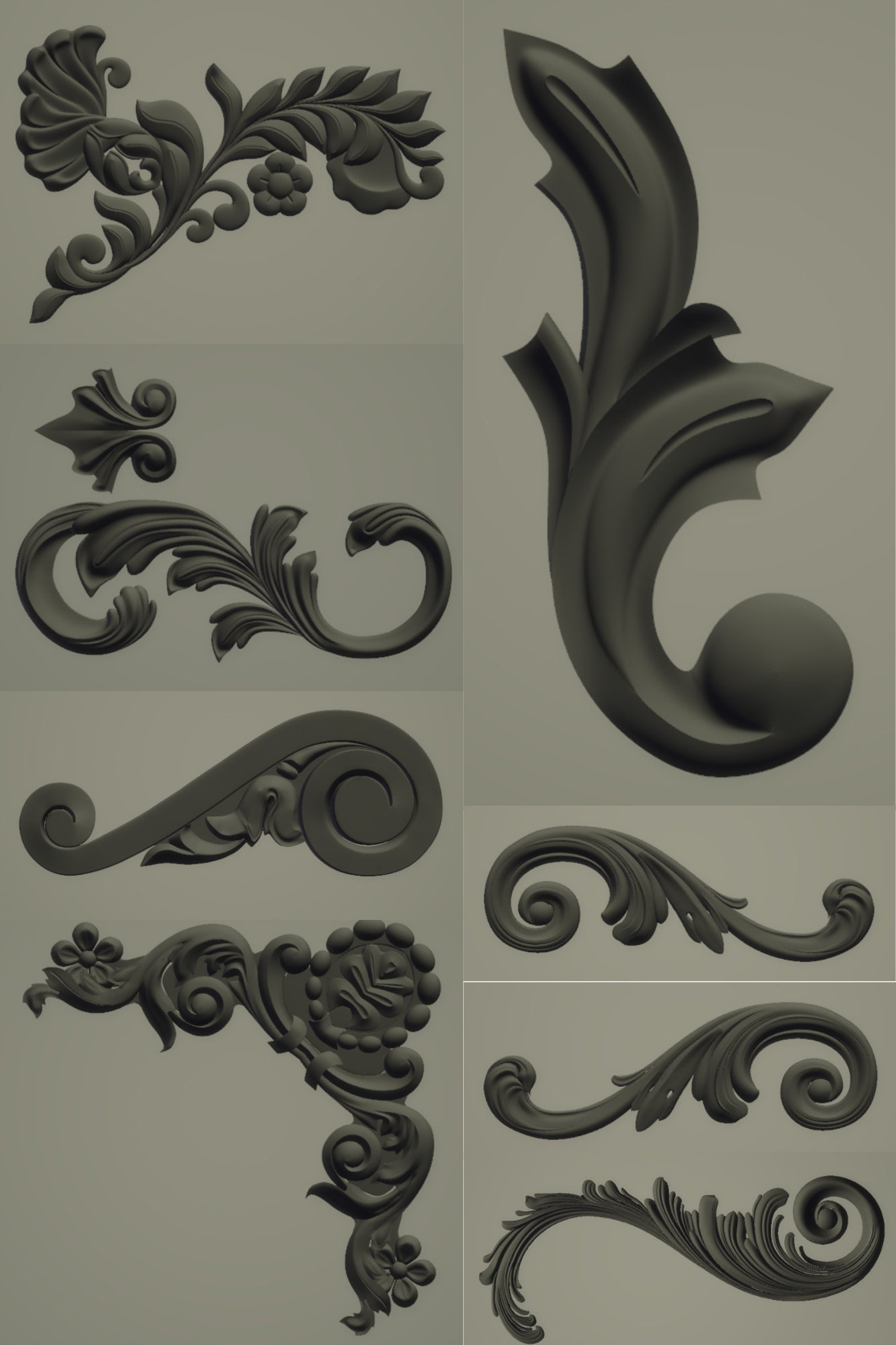 3D STL Models Corner 74 Pcs Models Set for CNC Router Engraver, Carving ...