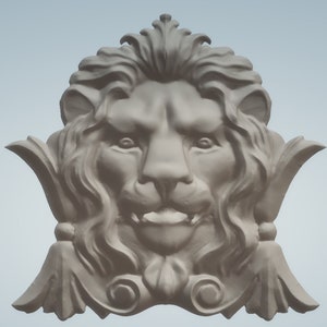 3D STL Models Lions Deco for CNC Router Aspire Artcam Engraver Carving ...