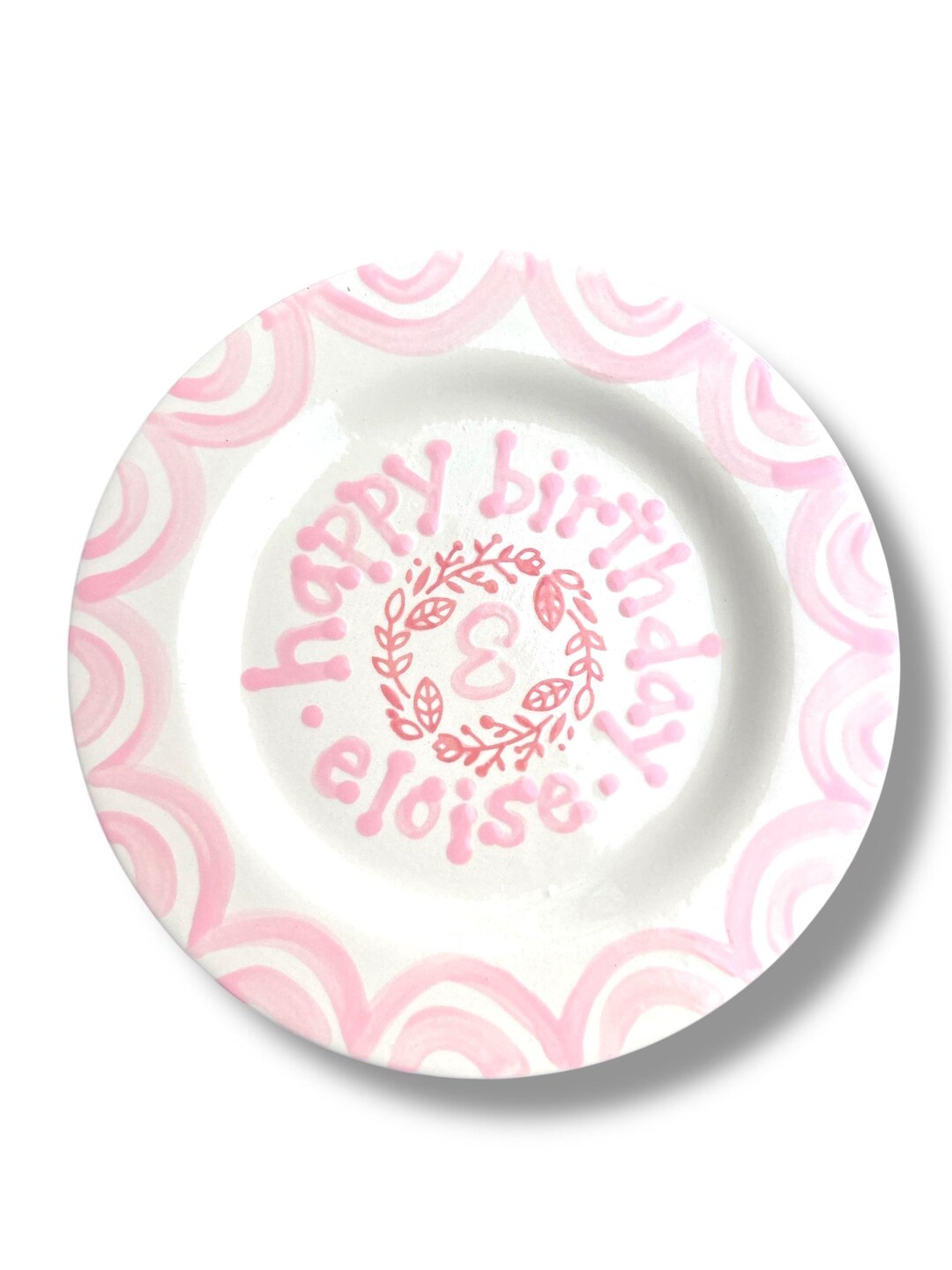 Preppy Gingham Check Baby Birthday Plate First Party Smash Plate ...