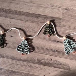 Macrame Christmas Tree Garland - Etsy