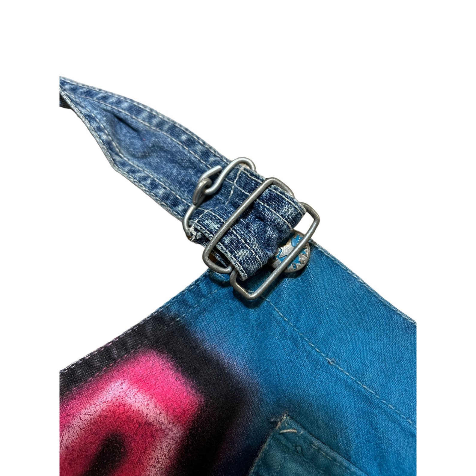 Vintage 80s 90s Old Navy Denim Overalls Airbrushed Hip Hop Kidz Youth ...