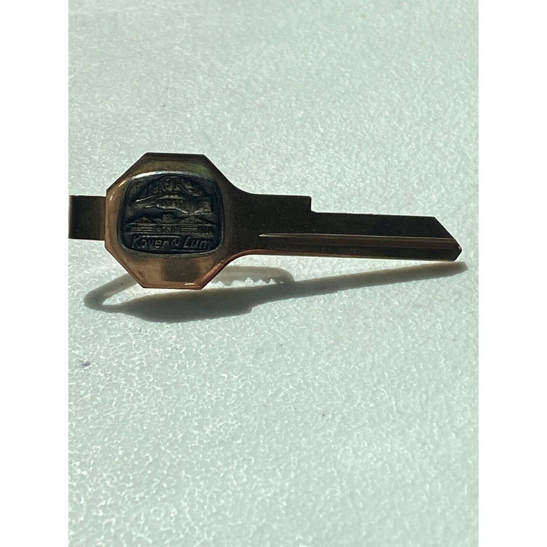 Vintage Kover Lum Key Tie Tack Gold Tone Employee Tie Bar - Etsy