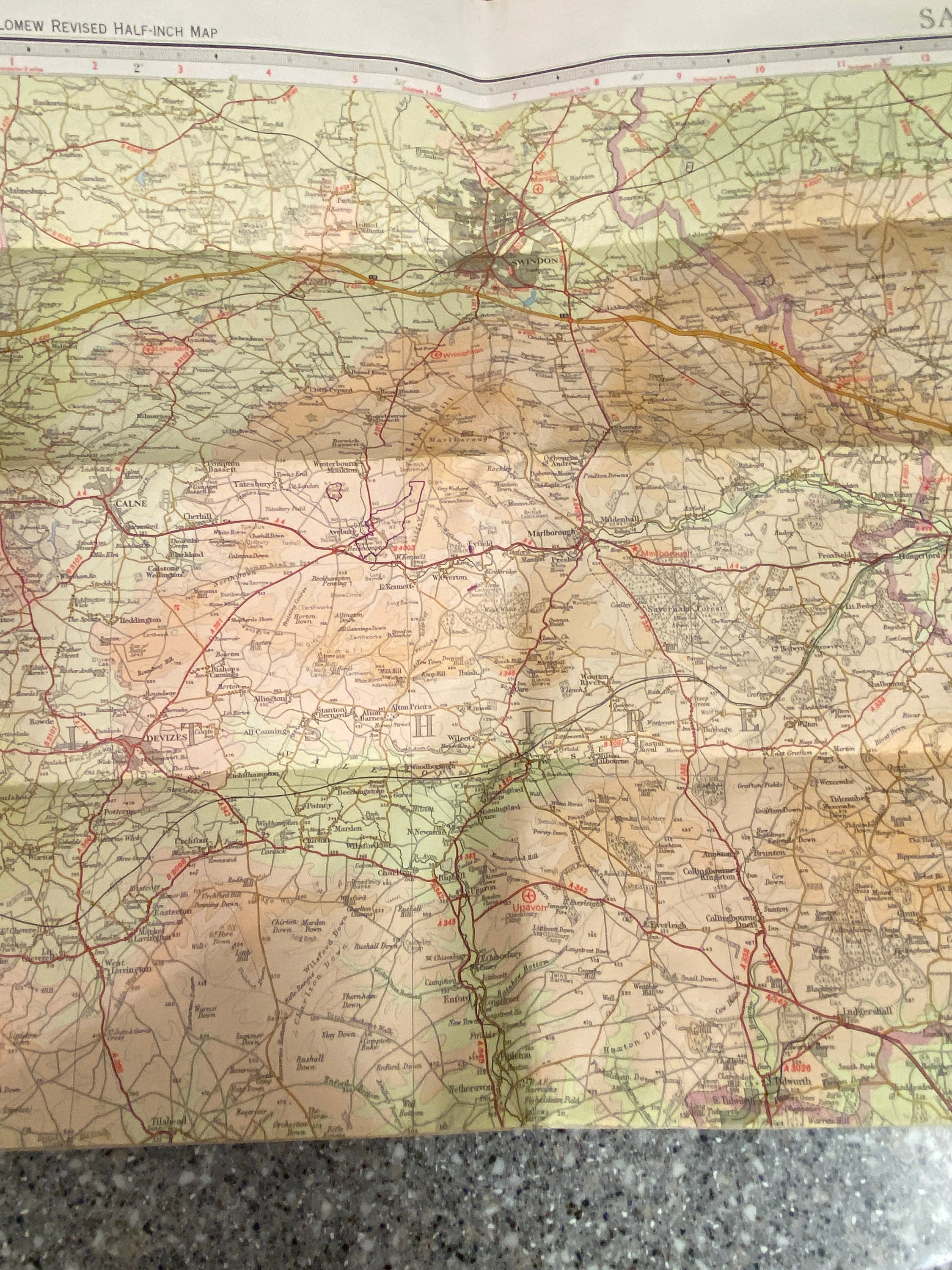Vintage Bartholomew Half Inch Map Series Salisbury Plain - Etsy