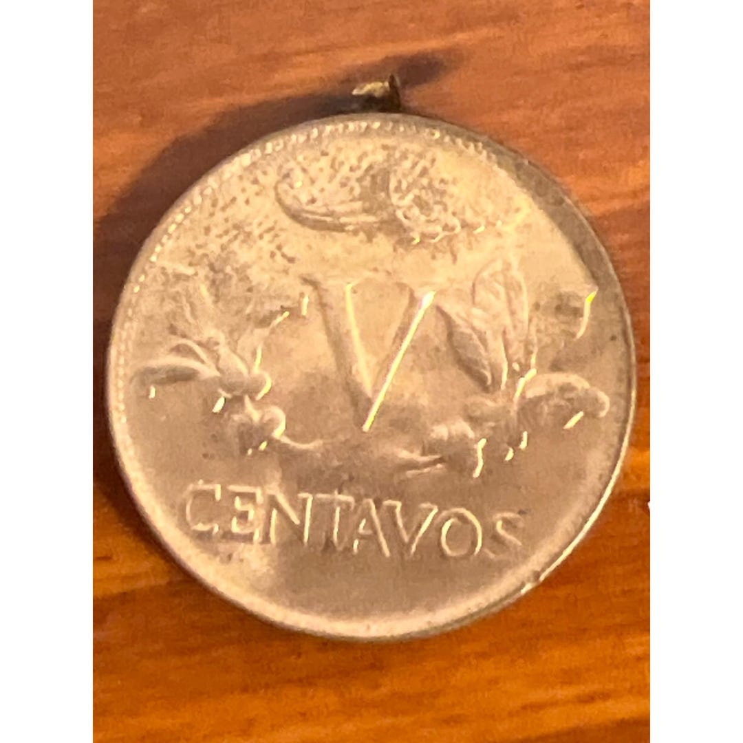 Vintage 1967 Colombia 5 Centavos Coin Bronze - Etsy