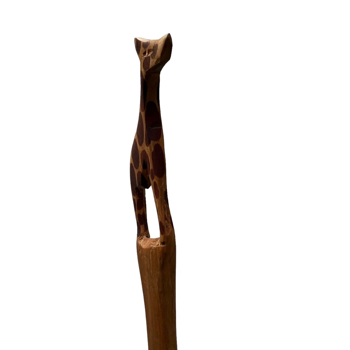 Vintage Hand Carved African Wooden Spoon Giraffe Safari Zoo 12" - Etsy