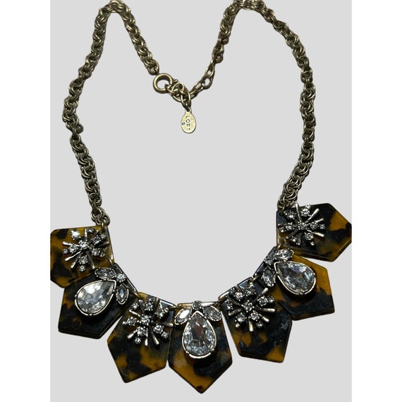 Vintage Loft Antique Gold Tone Faux Tortoise Shell Necklace - Etsy