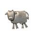 Vintage Silver Tone JJ Articulated Cow Brooch Pin Legs Move 2.25" X 1. ...
