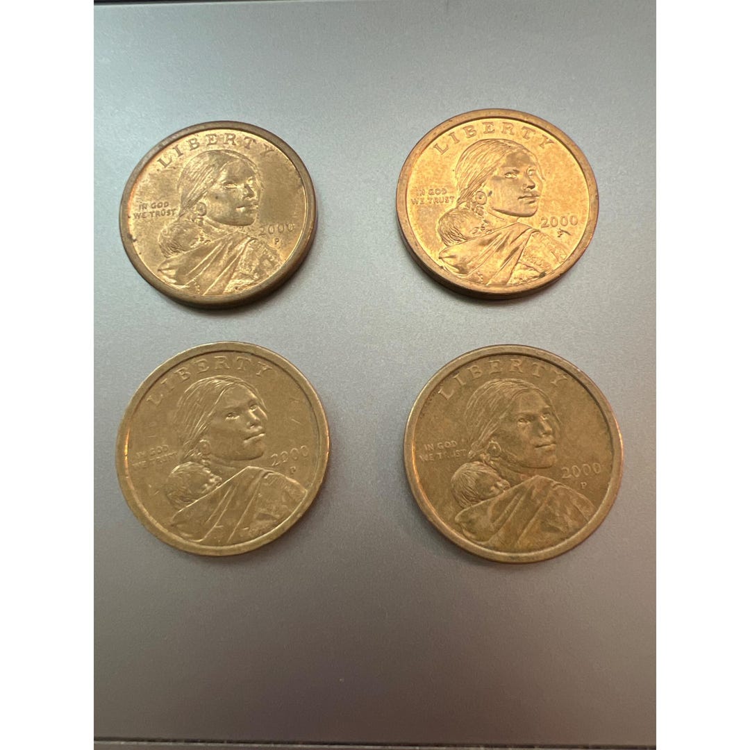 2000 Sacagawea One Dollar Coins Set of 4 United States Mint Collectible ...