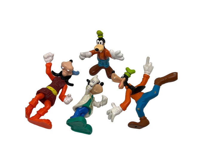 Disney Goofy PVC Figurine Collection Viking Chef Doctor & Casual Cake ...
