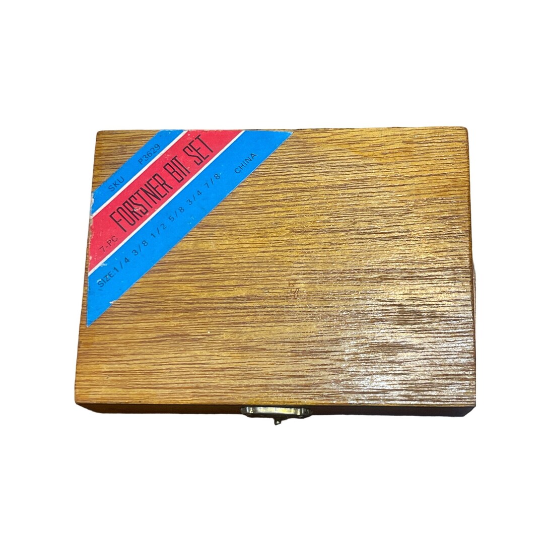 7 Piece Forstner Bit Set in Wooden Case Steel Bits: 1/4" to 7/8" - Etsy